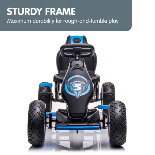 Kahuna Kids Ride On Pedal Powered G18 Go Kart - Blue