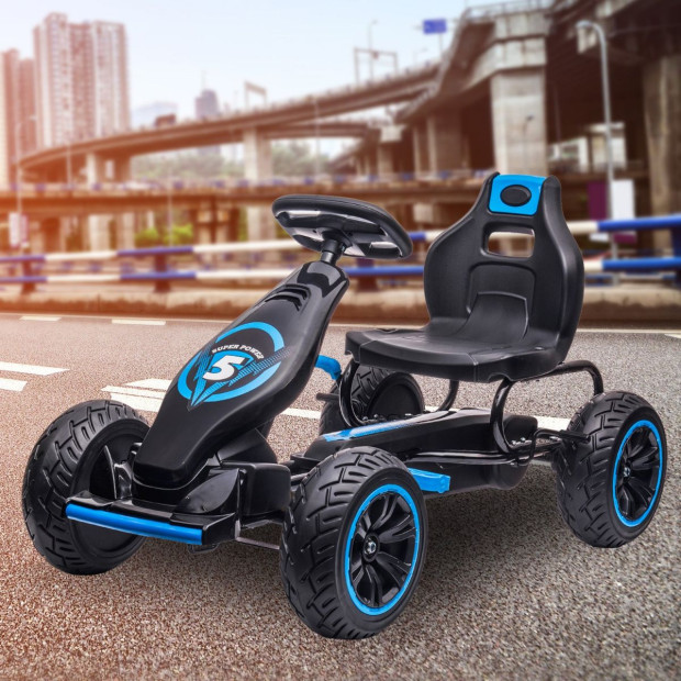 Kahuna Kids Ride On Pedal Powered G18 Go Kart - Blue