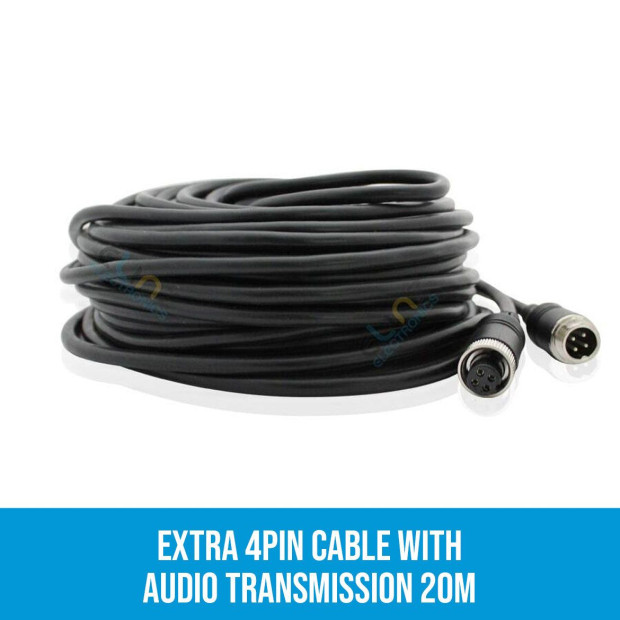 20m Extra 4pin Cable With Audio Transmission