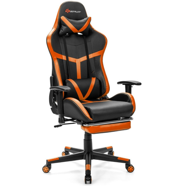 Ergonomic High Back Racing Chair With Massage Lumbar Cushion