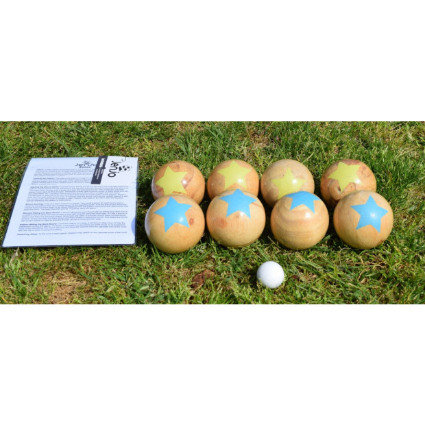 Deluxe 8 Resin Bowls Bocce Game Set Red & Green W/ Rules