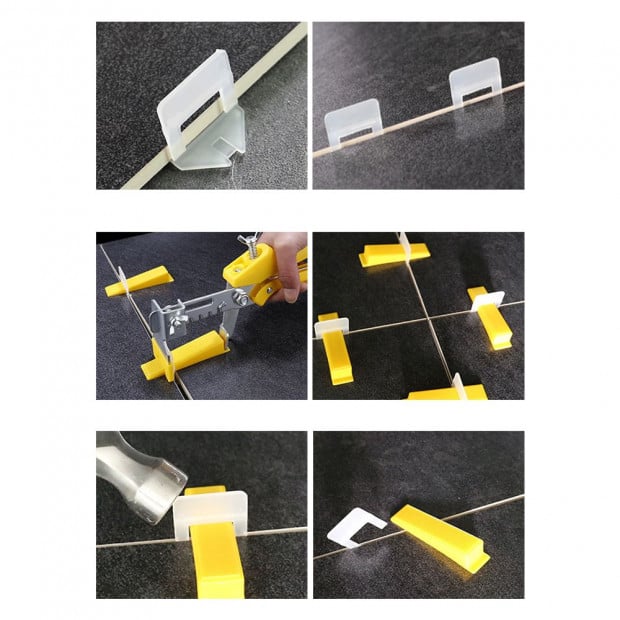 1000x 3MM Tile Leveling Clips Levelling Spacer Tiling Tool Floor Wall