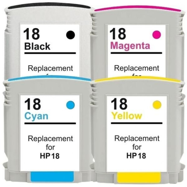 Suit HP. 18XL Compatible Inkjet Cartridge Set 4 Cartridges