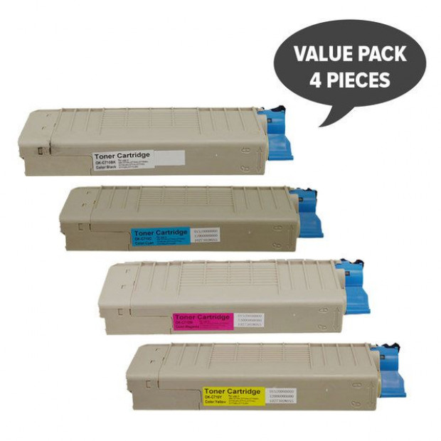 Suit OKI. C710 C711 Premium Generic Colour Laser Set