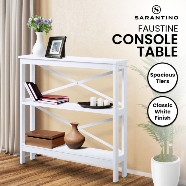 Sarantino Faustine Thin Cross Console Table