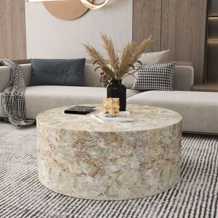 Snowden Mother Of Pearl Hand Made Coffee Table