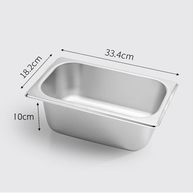 Gastronorm GN Pan Full Size 1/3 GN Pan 10cm Deep Stainless Steel Tray