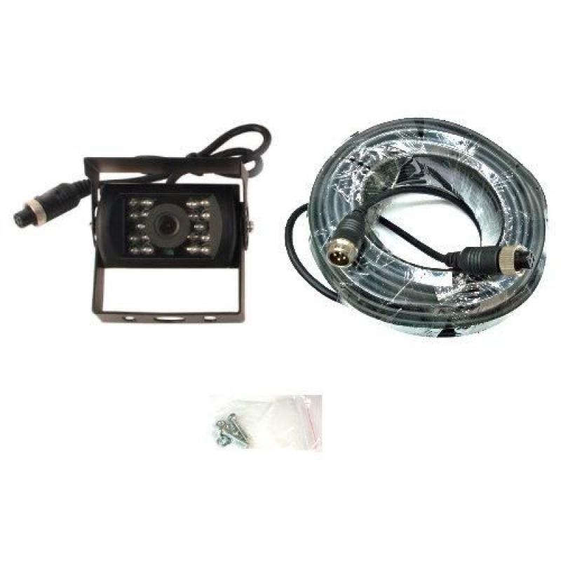 Elinz 4 Pin Heavy Duty 12v 24v Ccd Ir Colour Reversing Camera 20m