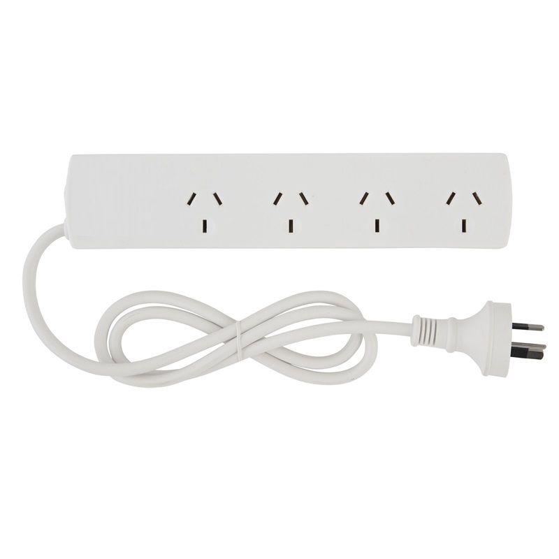 4 Way Socket Outlet Powerboard Powerpoint Plug 1m 240v 10amp