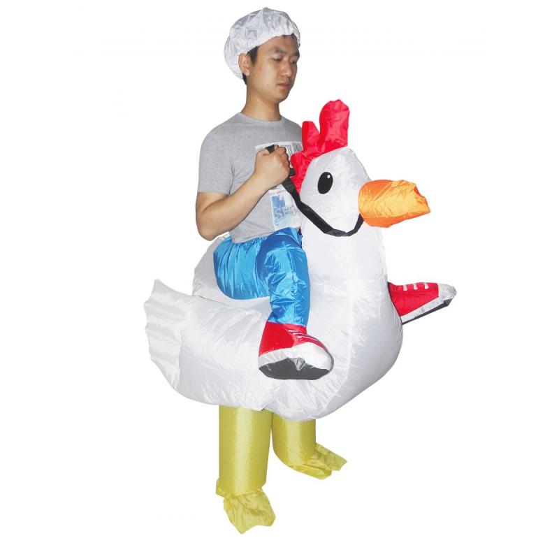 Chicken Fancy Dress Inflatable Suit - Fan Operated Costume