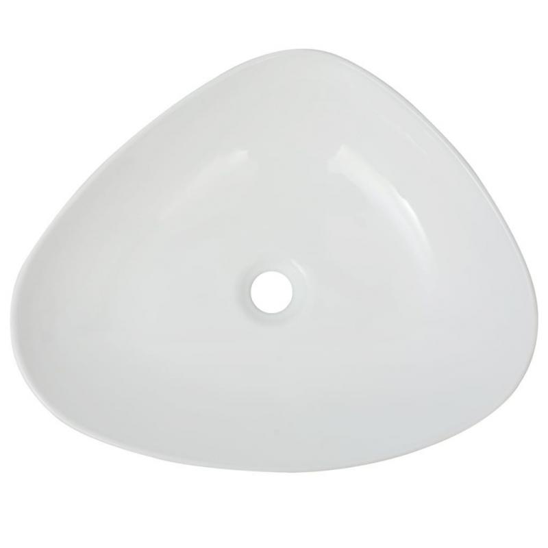 Basin Triangle Ceramic White 50.5x41x12 Cm