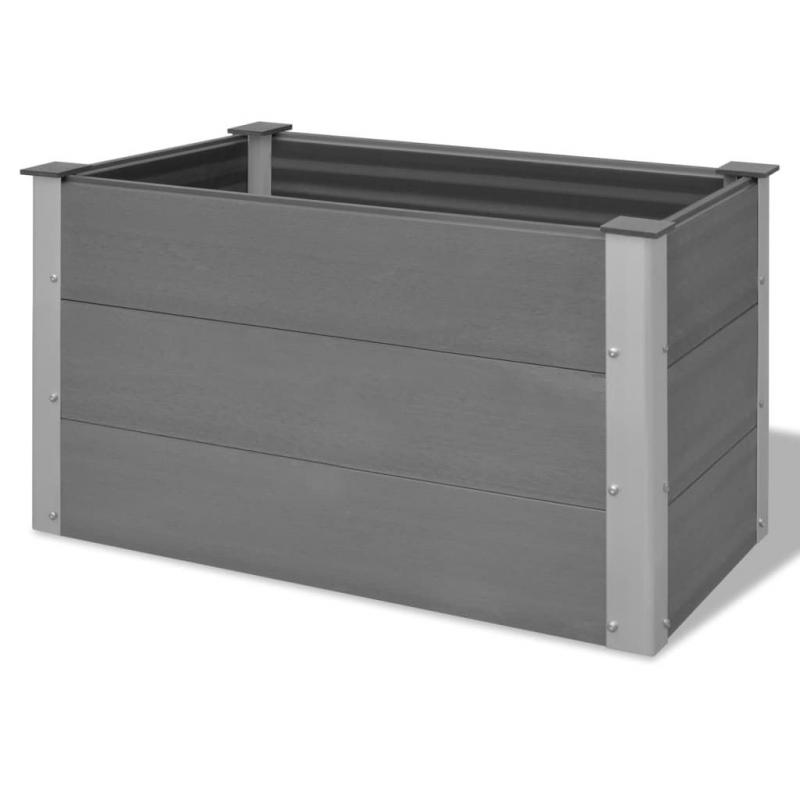 Garden Planter Wpc 100x50x54 Cm Grey