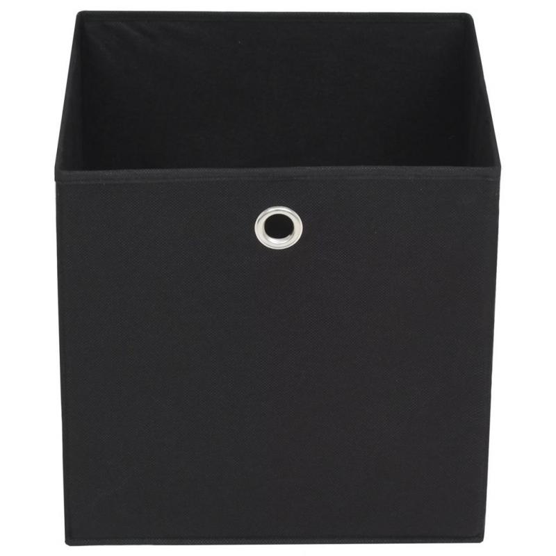 Storage Boxes 10 Pcs Non-woven Fabric 32x32x32 Cm Black