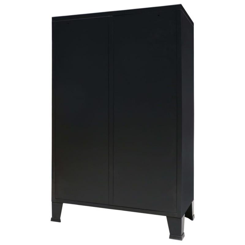 Wardrobe Metal Industrial Style 67x35x107cm Black