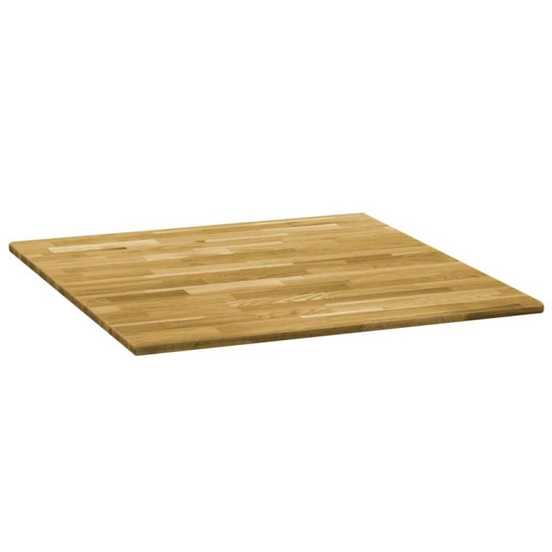 Table Top Solid Oak Wood Square 23mm x 80cm x 80cm