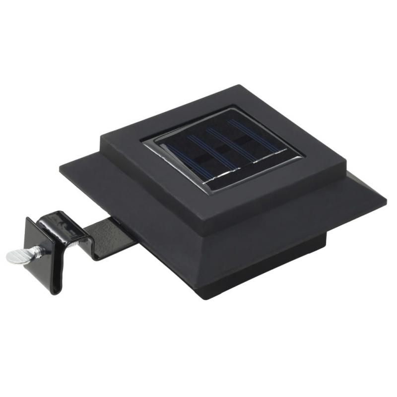 Outdoor Solar Lamps 12 Pcs Led Square 12 Cm Black