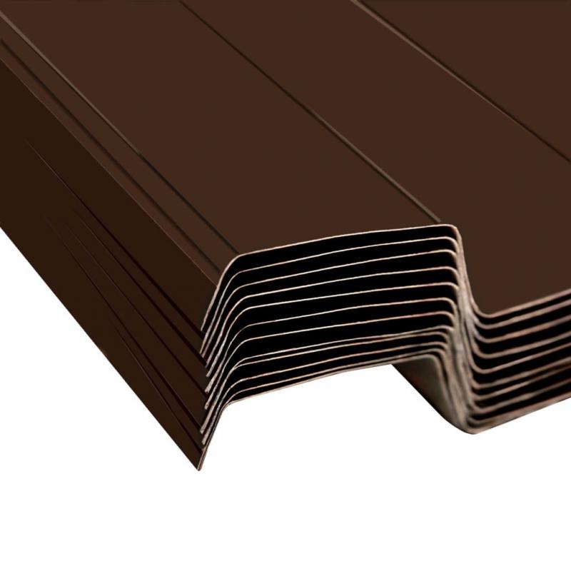 Roof Panels 12 Pcs Galvanised Steel Brown