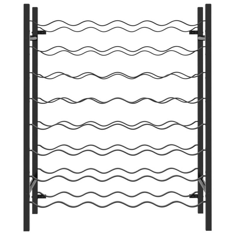 Wine Rack For 48 Bottles Black Metal