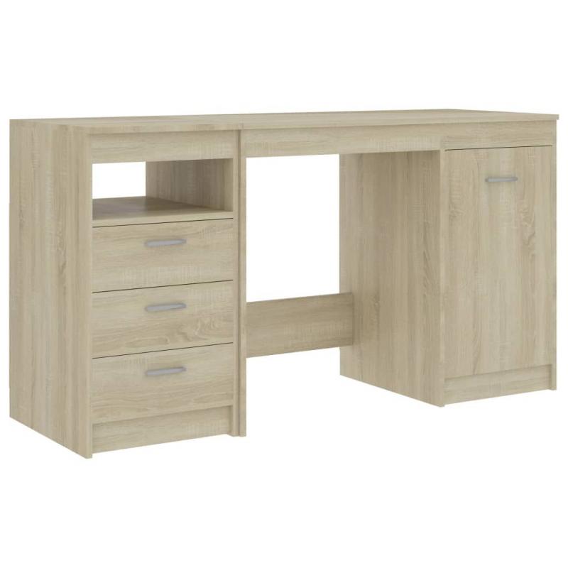 Desk Sonoma Oak 140x50x76 Cm Chipboard