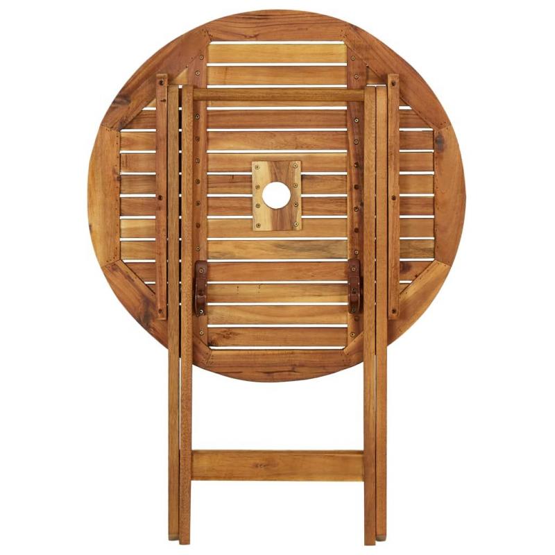 Folding Garden Table 70 Cm Solid Acacia Wood