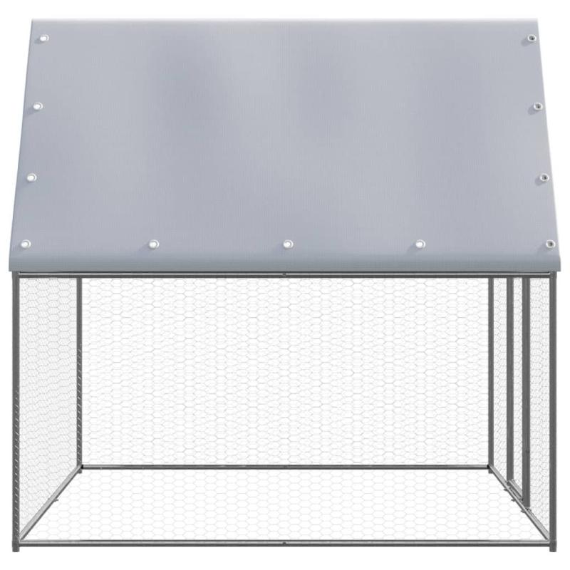 Outdoor Chicken Cage 2m x 2m x 2m Galvanised Steel