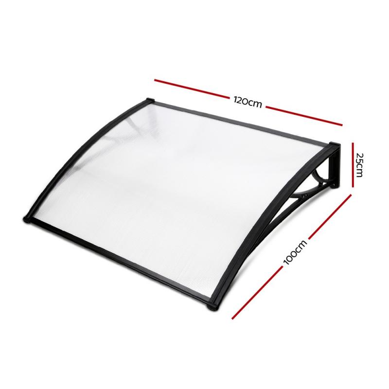 1m x 1.2m Window Door Awning Canopy Rain Cover Sun Shield