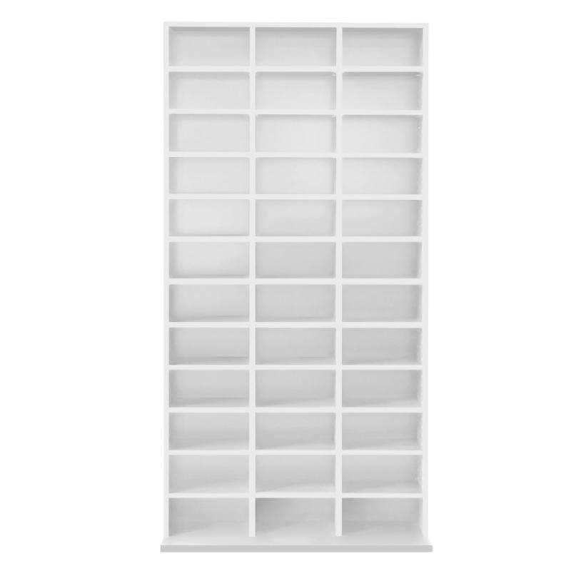 Adjustable CD DVD Book Storage Shelf White