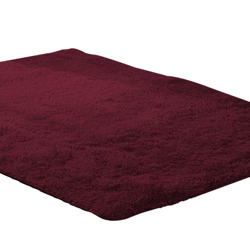Designer Soft Shag Shaggy Floor Confetti Rug Carpet 80x120cm Burgundy