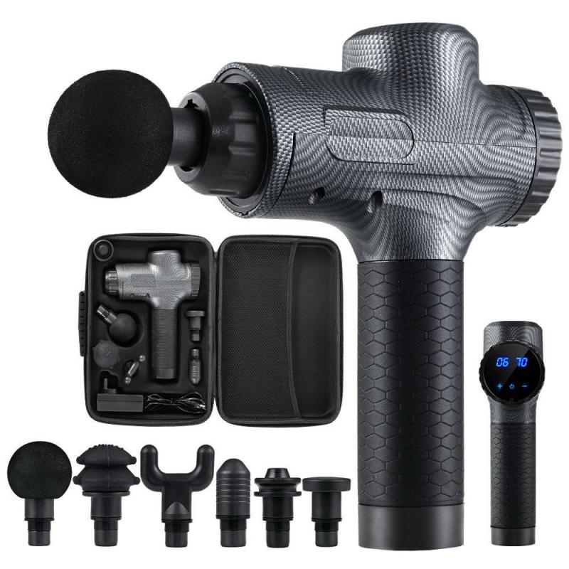 lectric Massager Vibration 6 Heads Muscle Percussion Therapy Gun