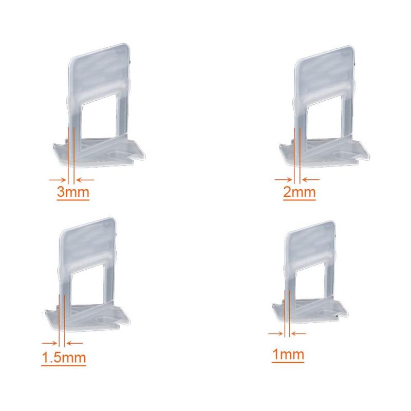 400x 2MM Tile Leveling System Clips Levelling Spacer Tiling Tool