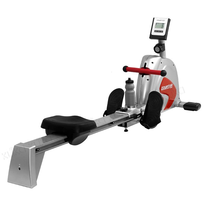 Powertrain Rowing Machine with Magnetic Flywheel - Silver