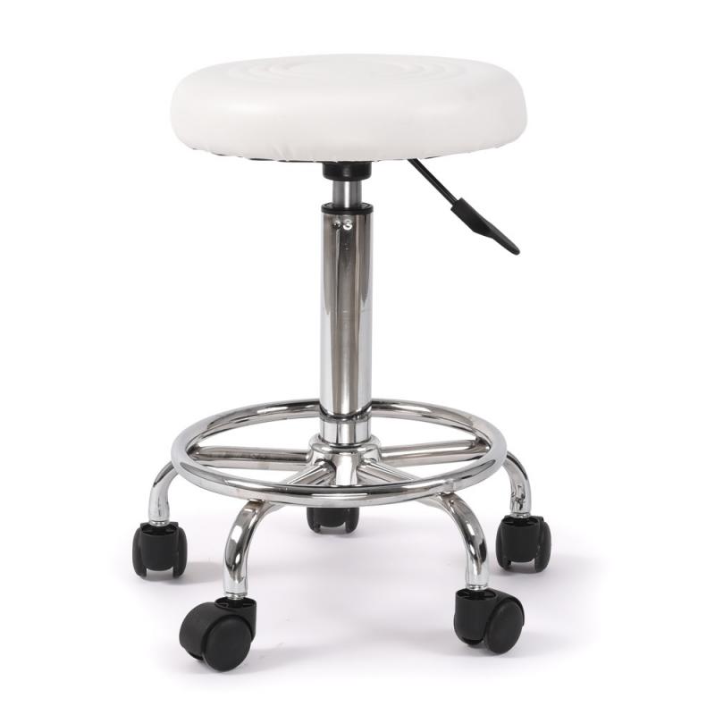 Hairdressing Salon Hydraulic Stool Barber Swivel White