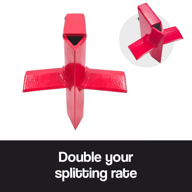 4-Way Cross Cut Log Splitter Wedge | Fits 12T-15T Splitters