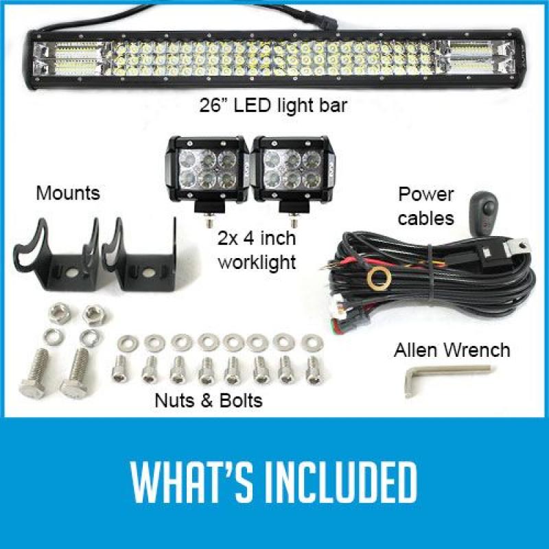 26In Led Light Bar Philips Bundle 2x 18w 4In Cree Driving Worklight