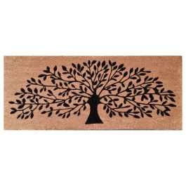 Wide Door Mat Deluxe Coir Backed Tree Of Life 45 x 110 cm Doormat